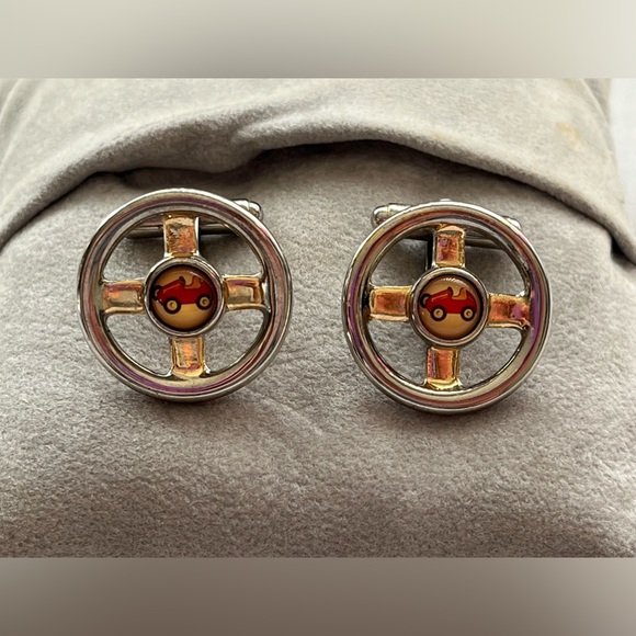Source Unknown | Accessories | Mens Gold And Silver Steering Wheel Cuff ...